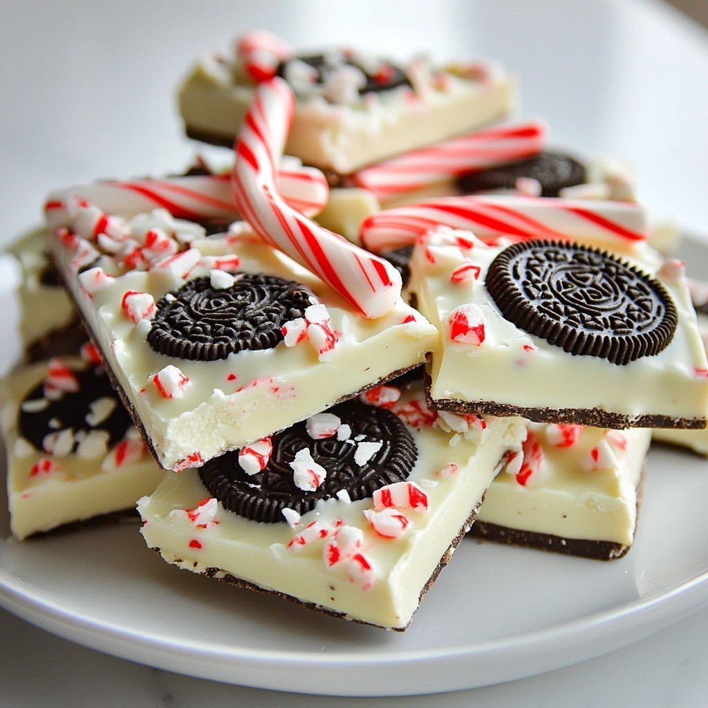 Oreo Candy Cane Bark Sweet and Festive Treat - Recipe Website